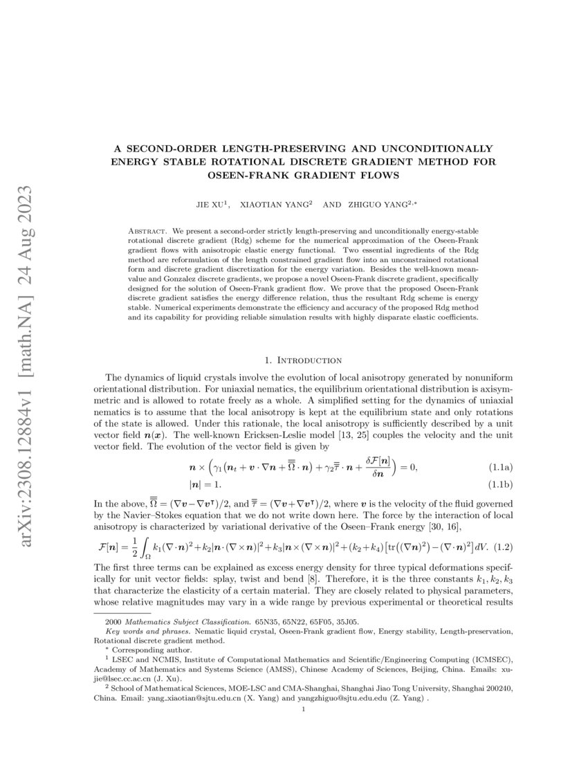 A second-order length-preserving and unconditionally energy stable rotational discrete gradient ...