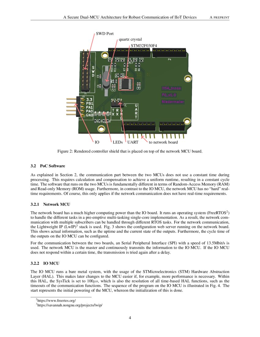A Secure Dual-MCU Architecture for Robust Communication of IIoT Devices | DeepAI