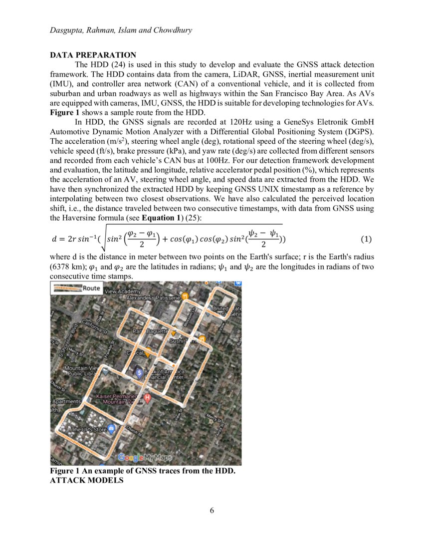 A Sensor Fusion Based Gnss Spoofing Attack Detection Framework For