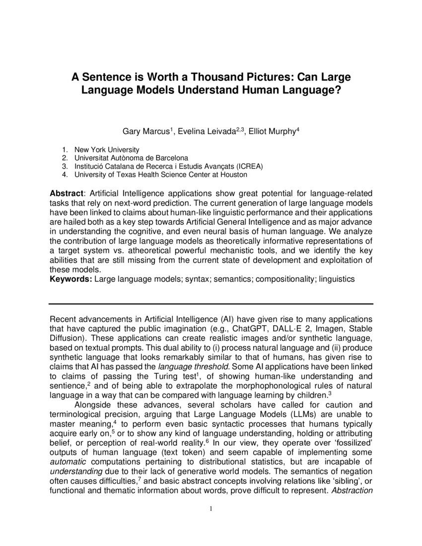 A Sentence is Worth a Thousand Pictures: Can Large Language Models ...