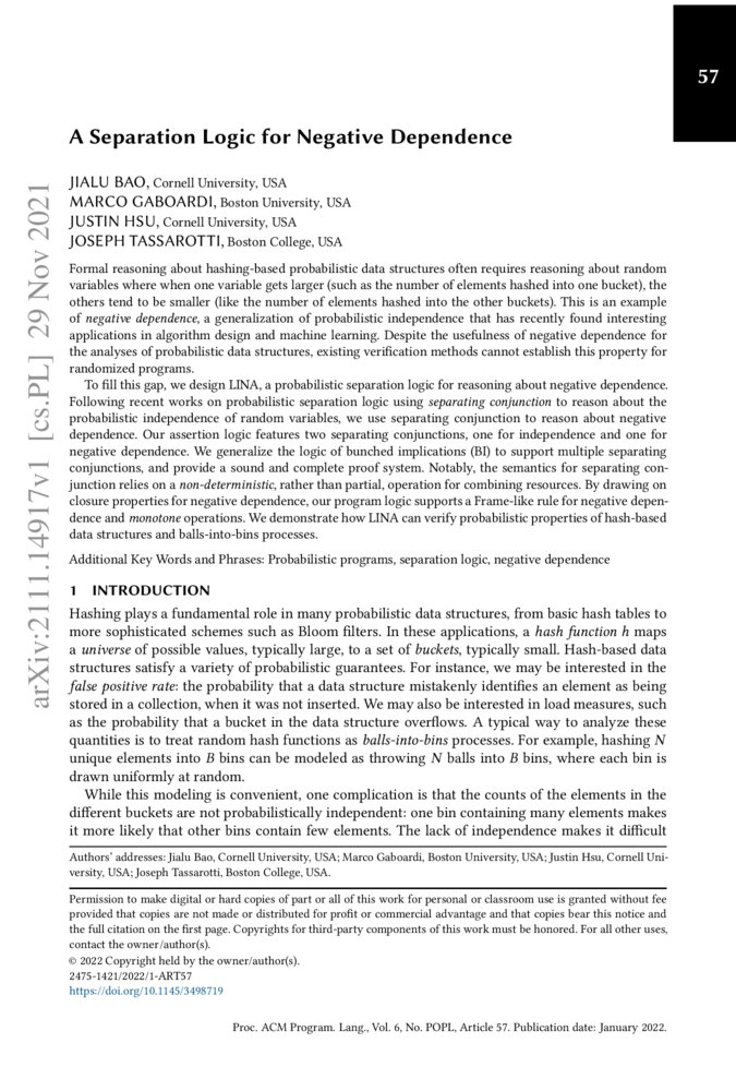 A Separation Logic For Negative Dependence DeepAI a-separation-logic-for-negative-dependence-deepai