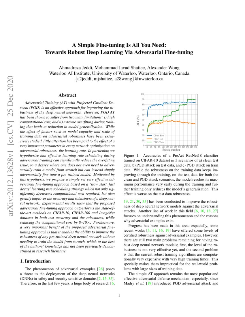 A Simple Fine-tuning Is All You Need: Towards Robust Deep Learning Via ...
