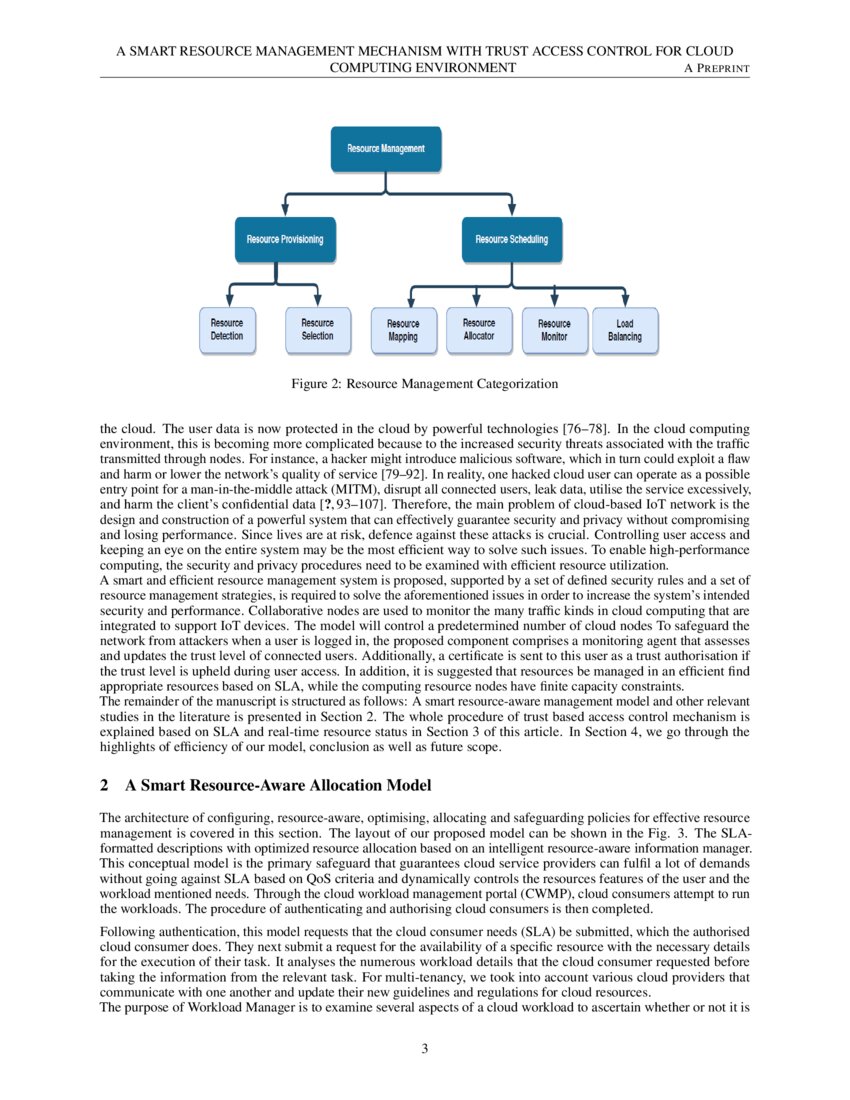 A smart resource management mechanism with trust access control for cloud computing environment ...