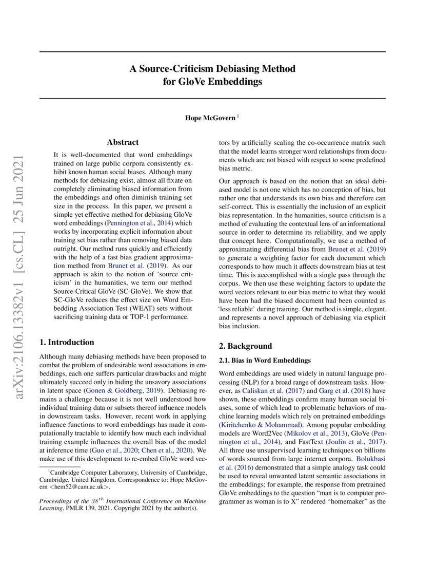 A Source Criticism Debiasing Method For GloVe Embeddings DeepAI a-source-criticism-debiasing-method-for-glove-embeddings-deepai
