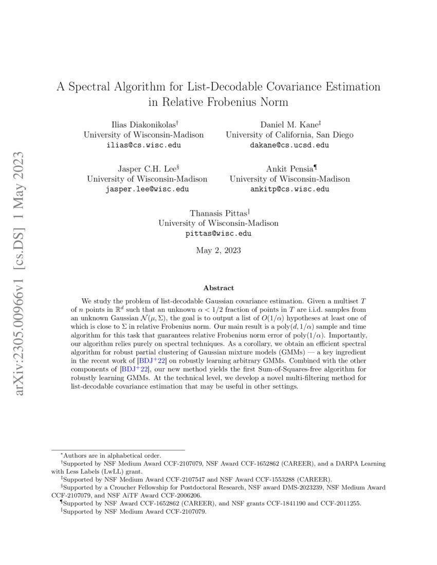 A Spectral Algorithm For List Decodable Covariance Estimation In 6603