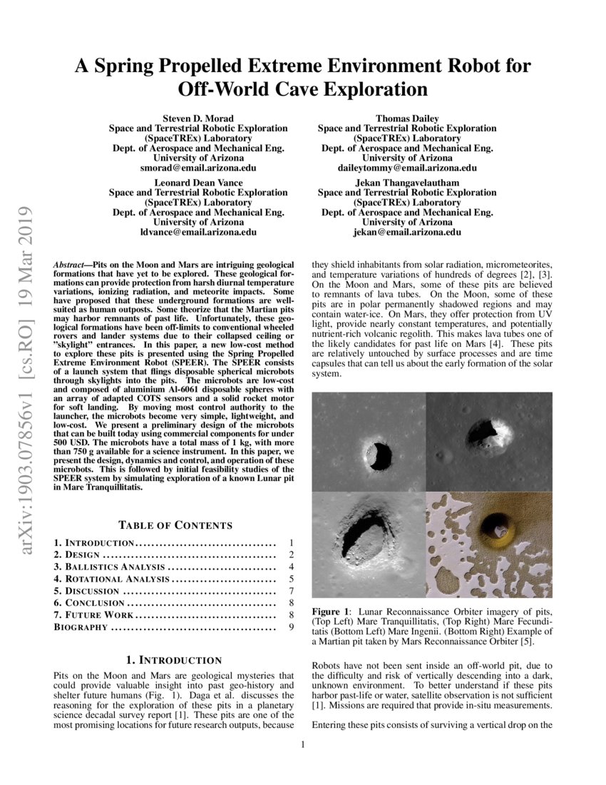 A Spring Propelled Extreme Environment Robot for Off-World Cave ...