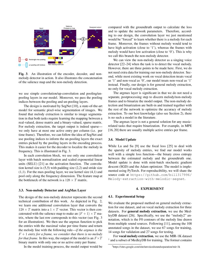 A Streamlined Encoder/Decoder Architecture for Melody Extraction | DeepAI