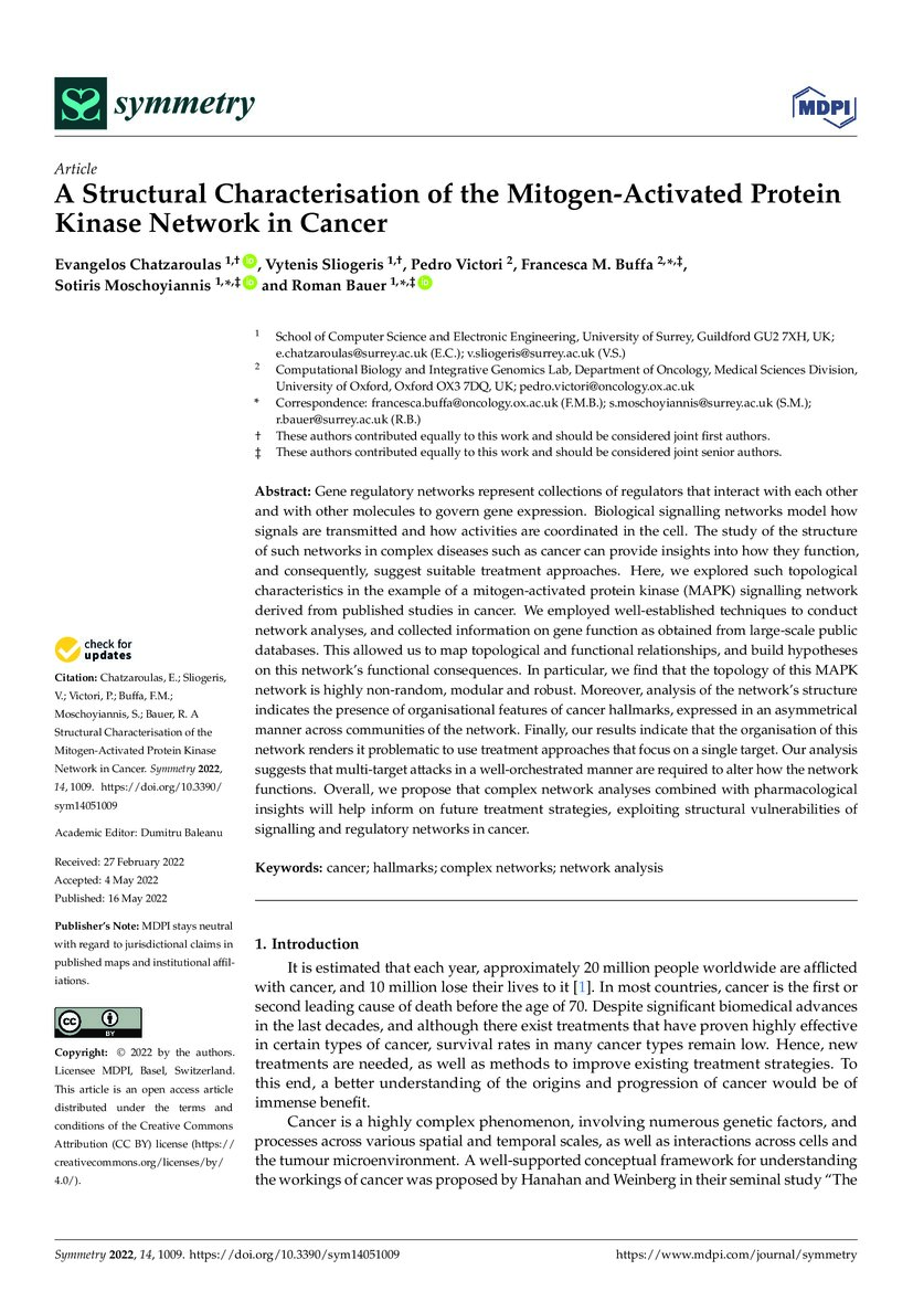 A Structural Characterisation of the Mitogen-Activated Protein Kinase Network in Cancer | DeepAI