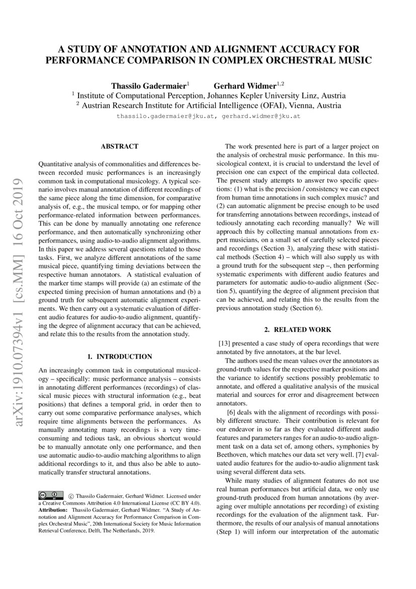 A Study of Annotation and Alignment Accuracy for Performance Comparison ...