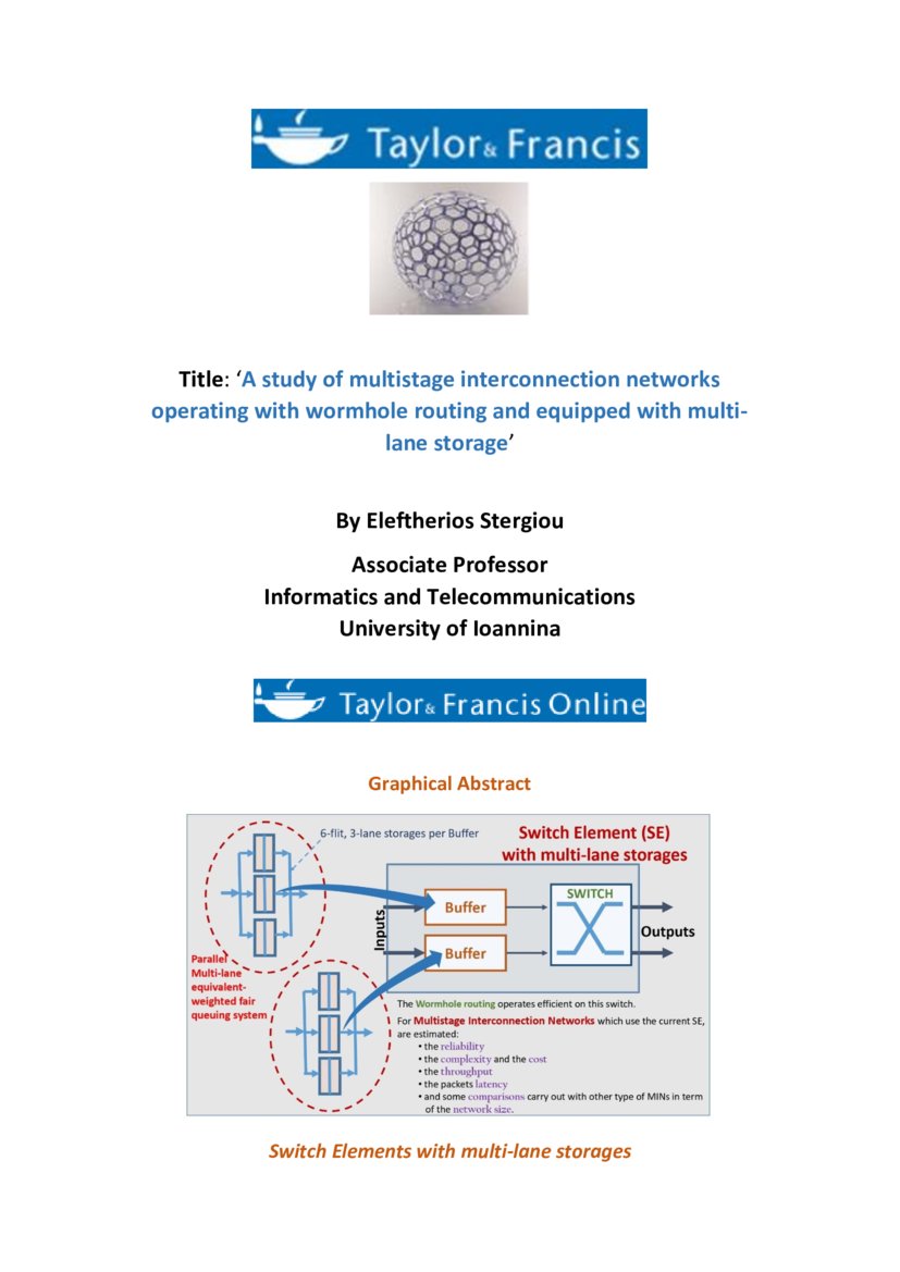 A study of multistage interconnection networks operating with wormhole ...