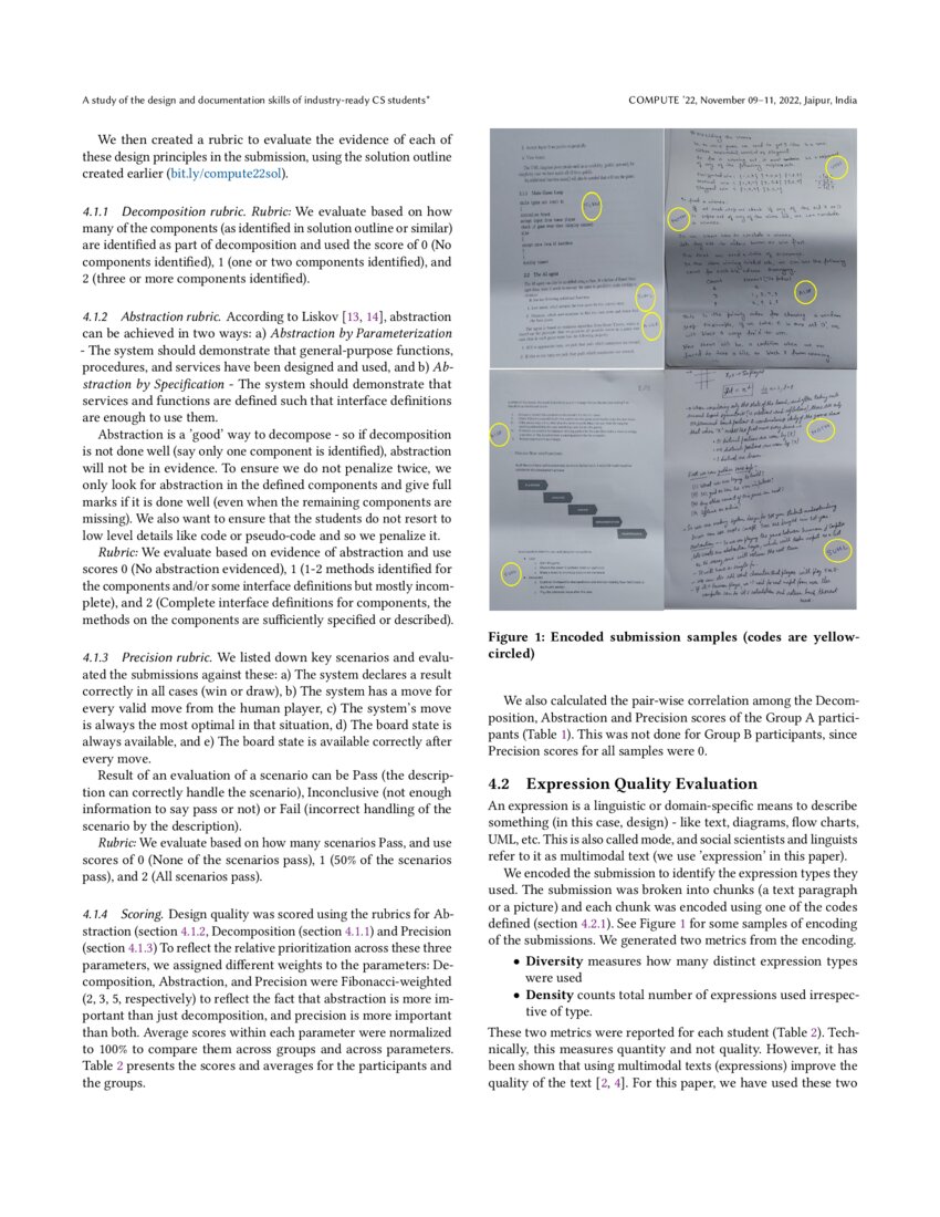 A study of the design and documentation skills of industry-ready CS ...