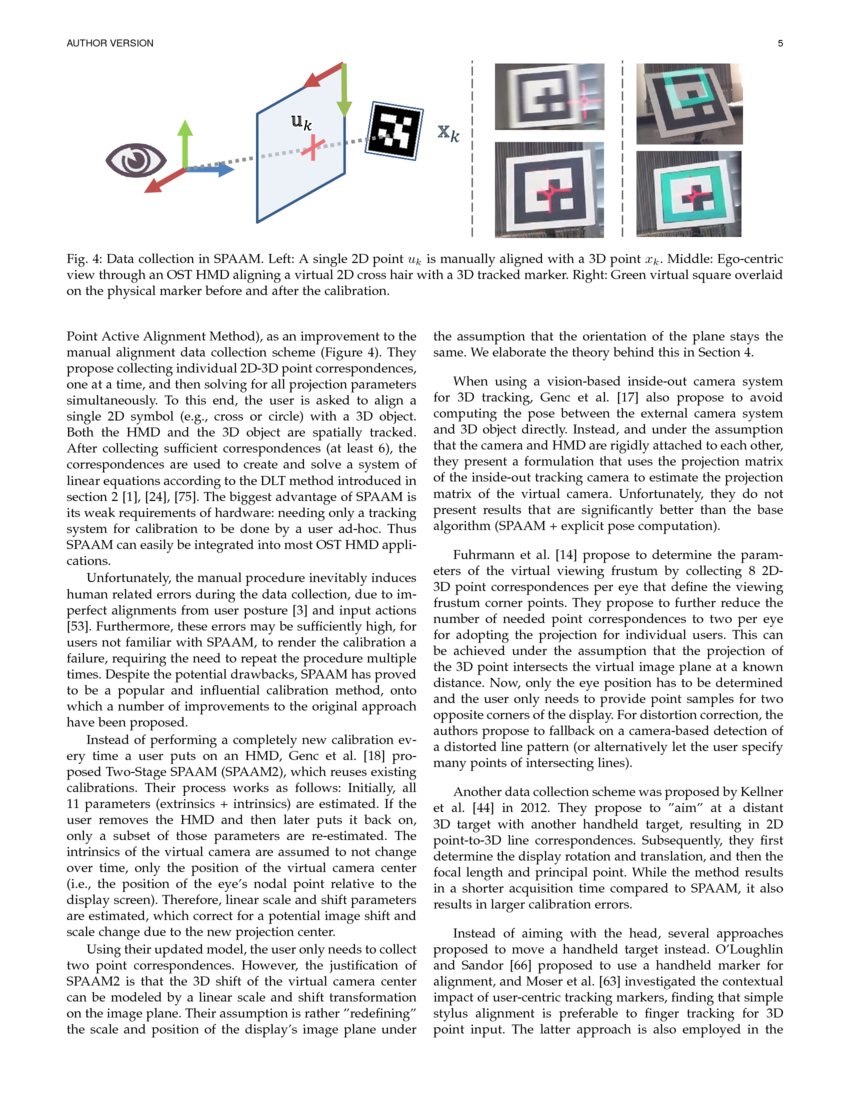 A Survey of Calibration Methods for Optical See-Through Head-Mounted ...