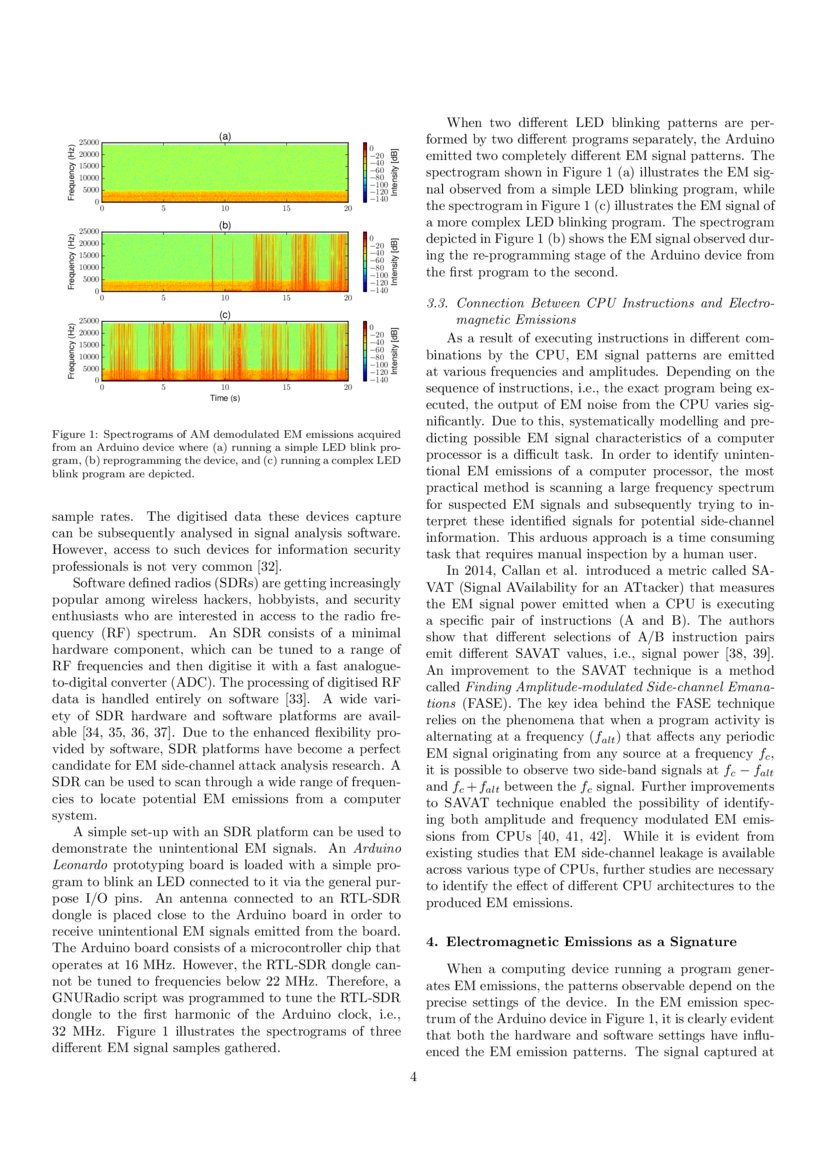 A Survey of Electromagnetic Side-Channel Attacks and Discussion on ...
