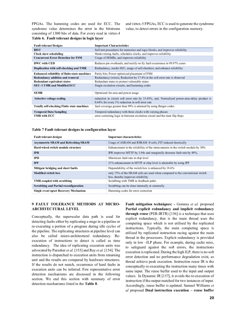 A Survey Of Fault Models And Fault Tolerance Methods For 2d Bus Based Multi Core Systems And Tsv 4355
