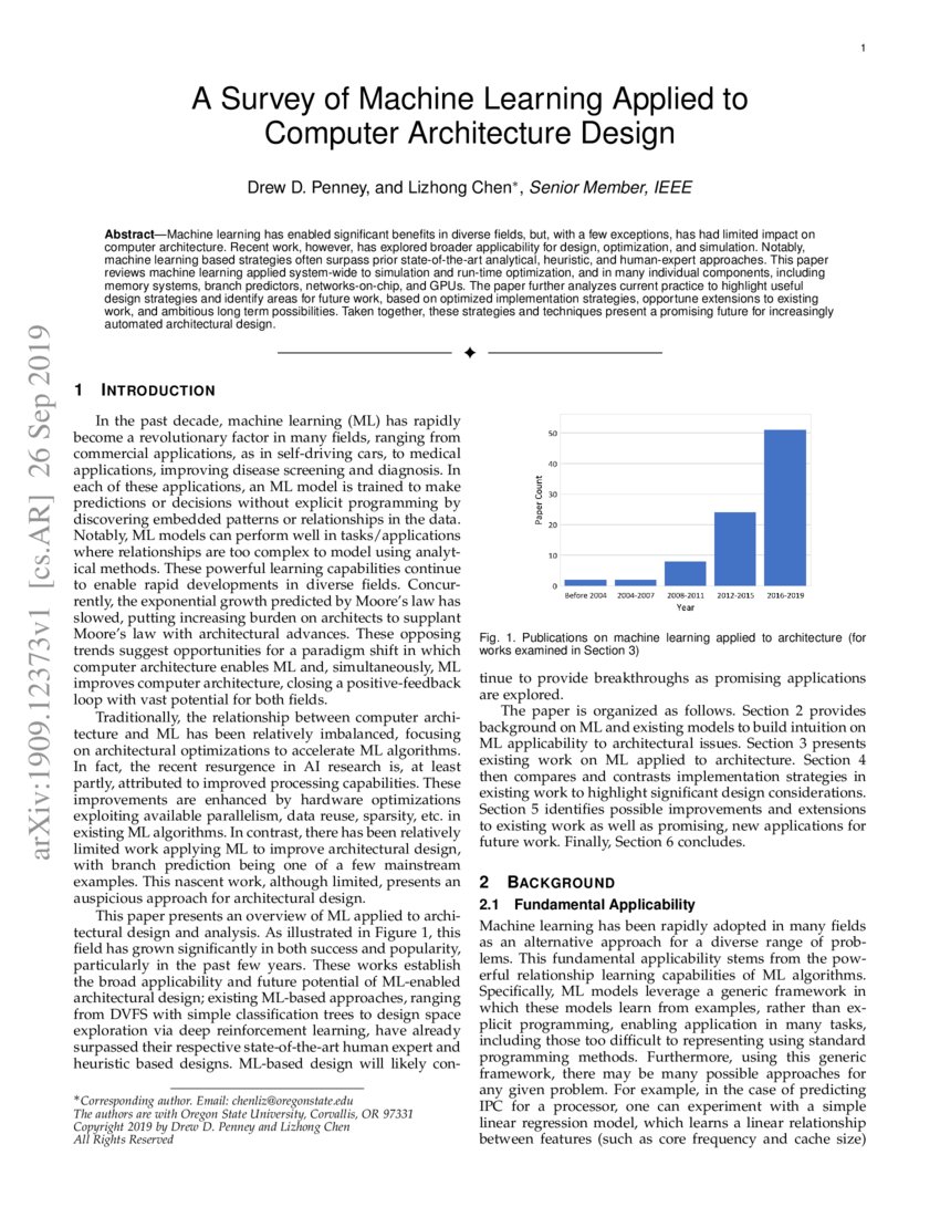 A Survey of Machine Learning Applied to Computer Architecture Design ...