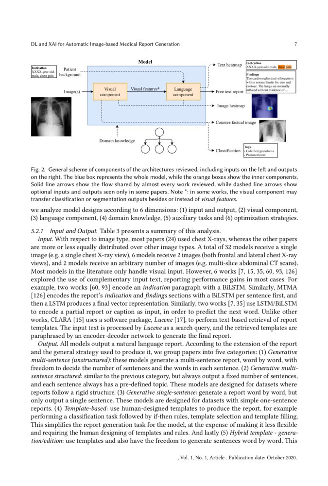 A Survey on Deep Learning and Explainability for Automatic Image-based Medical Report Generation ...