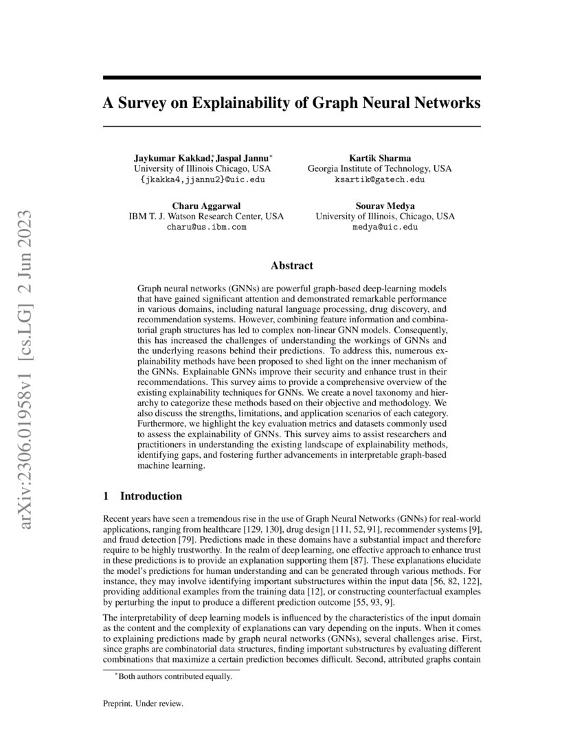 A Survey On Explainability Of Graph Neural Networks Deepai 