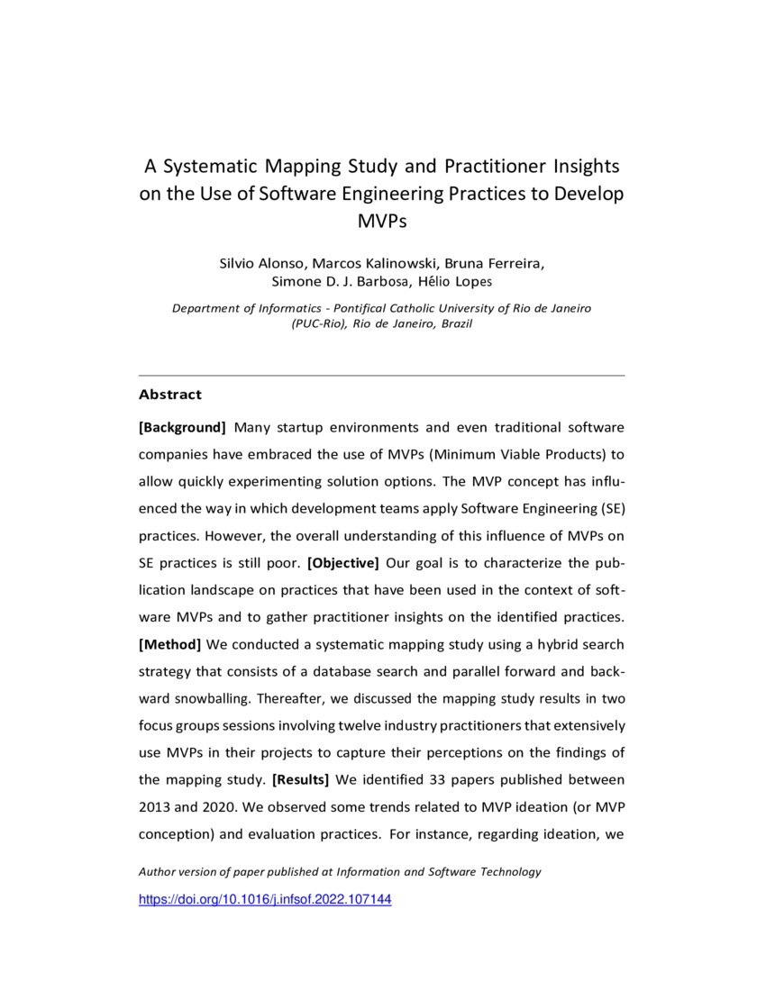 A Systematic Mapping Study and Practitioner Insights on the Use of Software Engineering ...