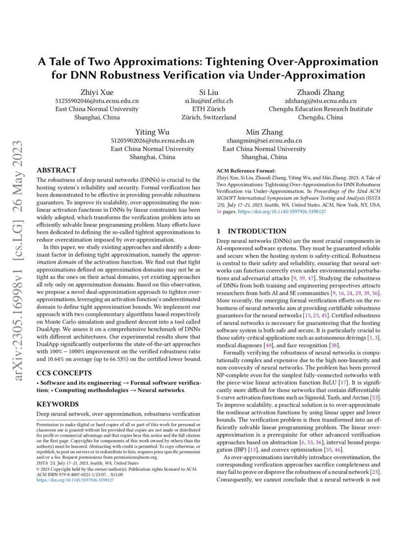A Tale of Two Approximations: Tightening Over-Approximation for DNN ...
