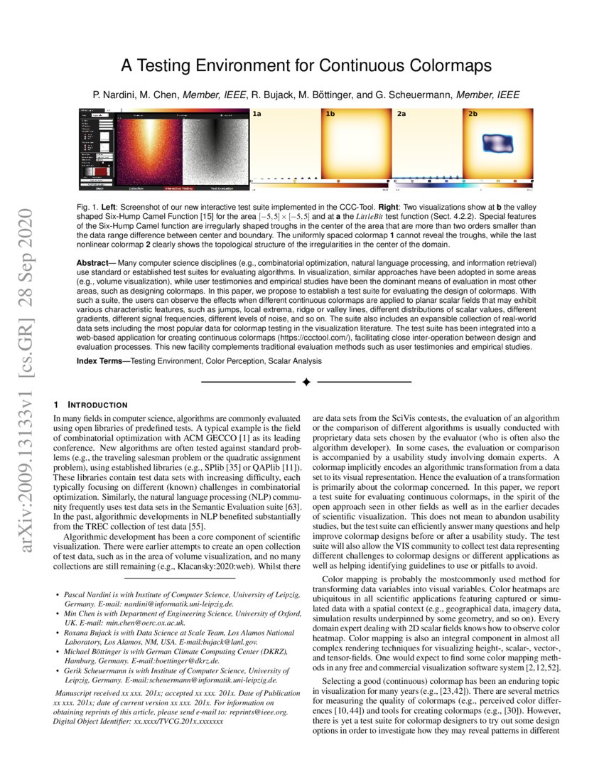 A Testing Environment for Continuous Colormaps | DeepAI