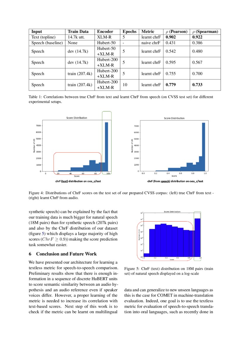 A Textless Metric for Speech-to-Speech Comparison | DeepAI