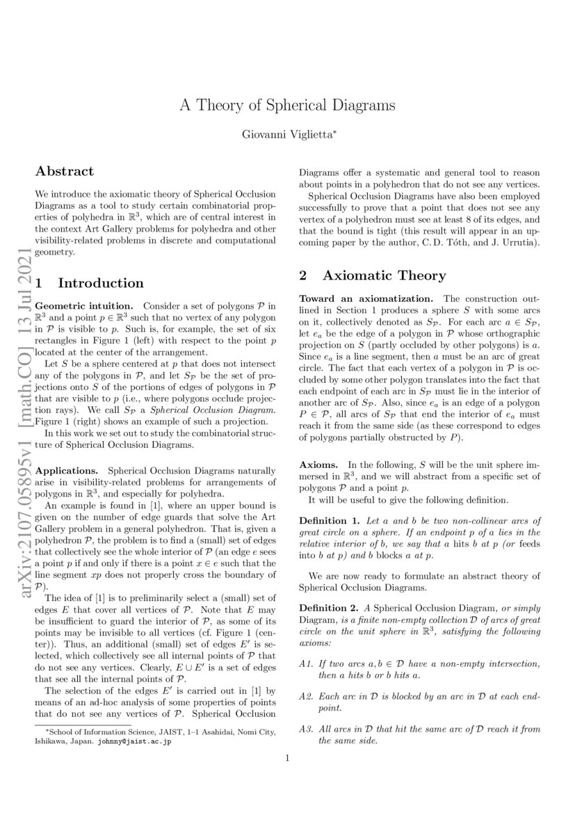 A Theory of Spherical Diagrams | DeepAI