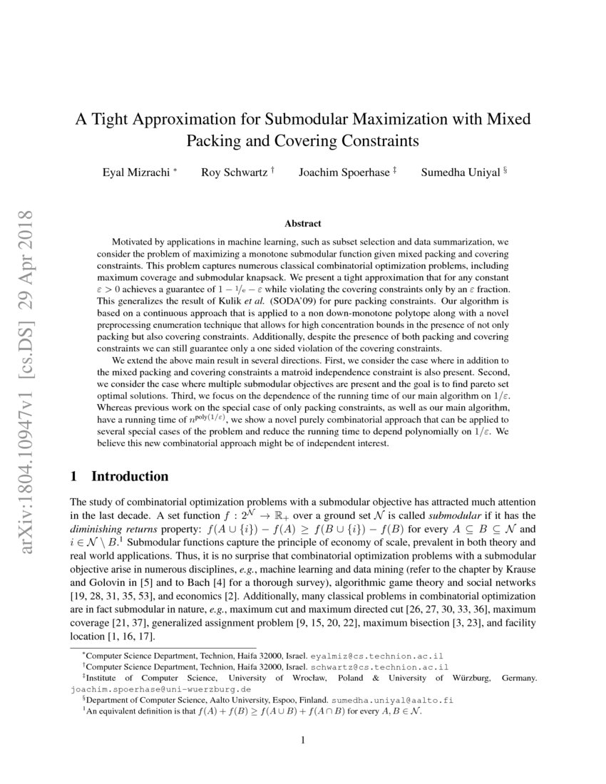 A Tight Approximation For Submodular Maximization With Mixed Packing And Covering Constraints
