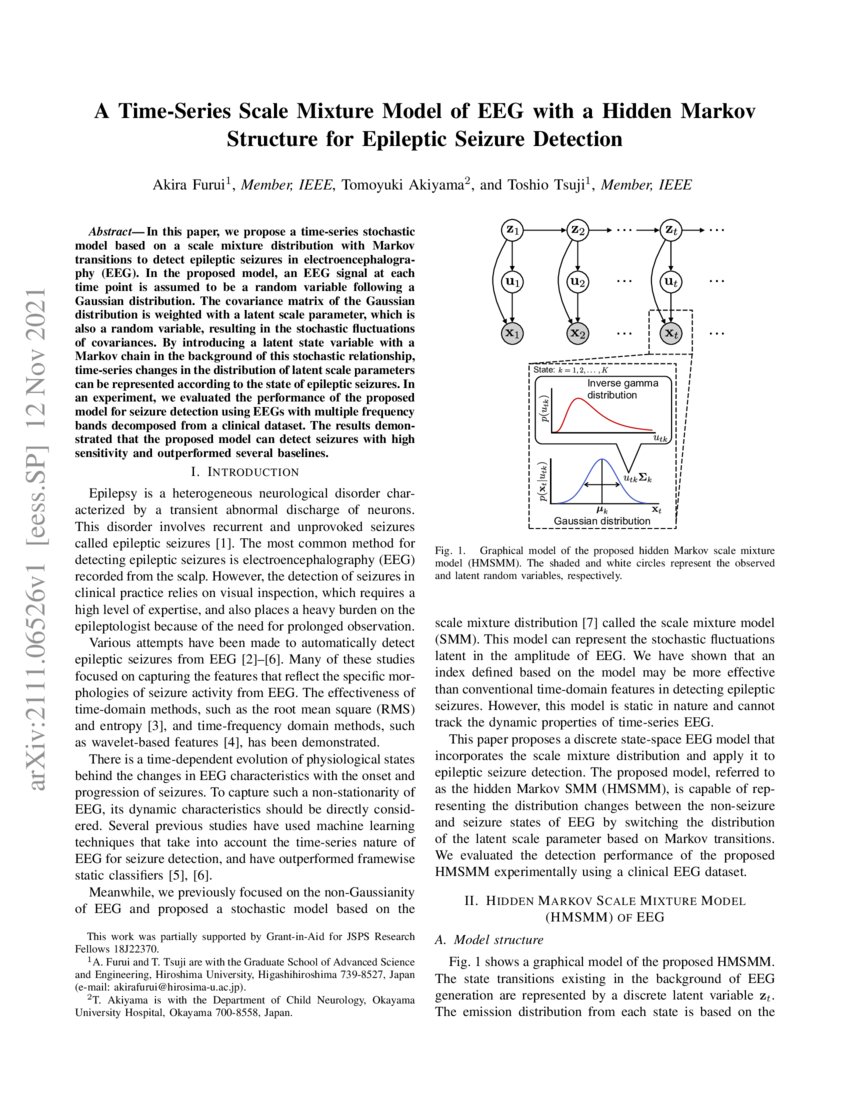 A Time-Series Scale Mixture Model of EEG with a Hidden Markov Structure for Epileptic Seizure ...