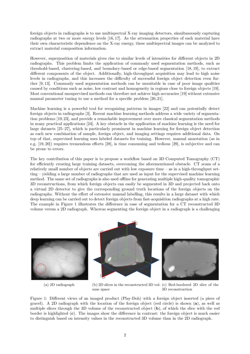 A Tomographic Workflow To Enable Deep Learning For X Ray Based Foreign Object Detection Deepai