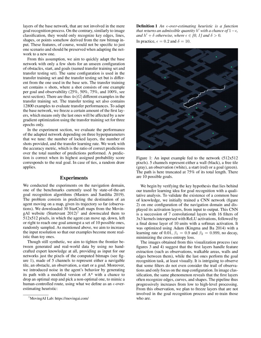 A Transfer Learning Method For Goal Recognition Exploiting Cross Domain Spatial Features Deepai
