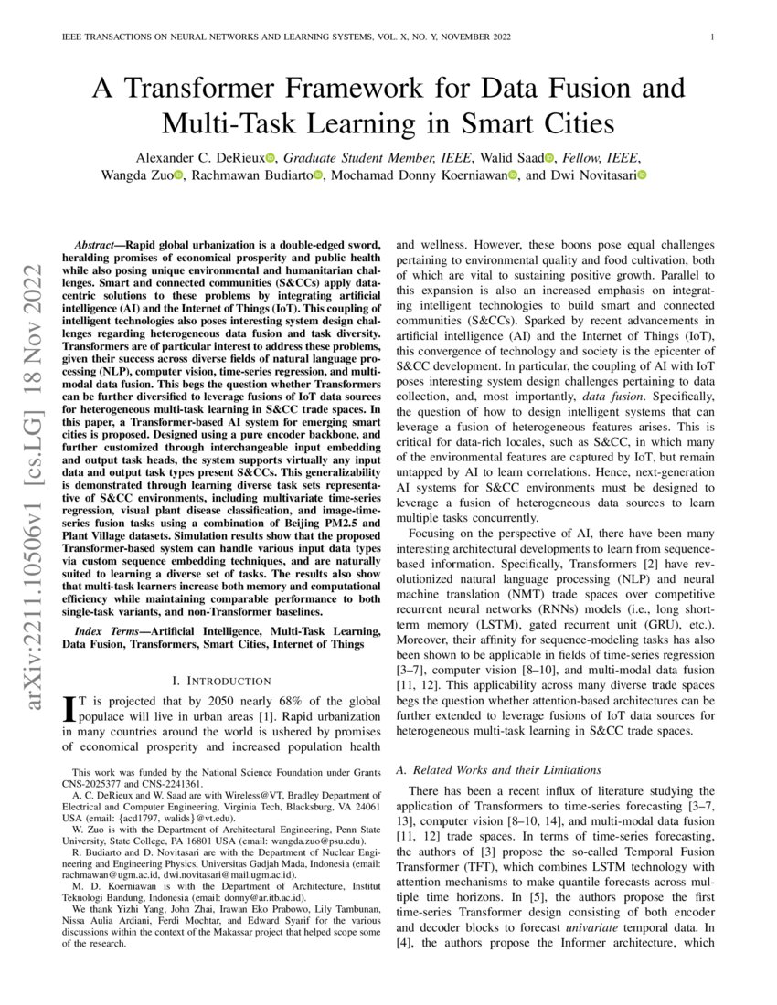 A Transformer Framework For Data Fusion And Multi Task Learning In 0670