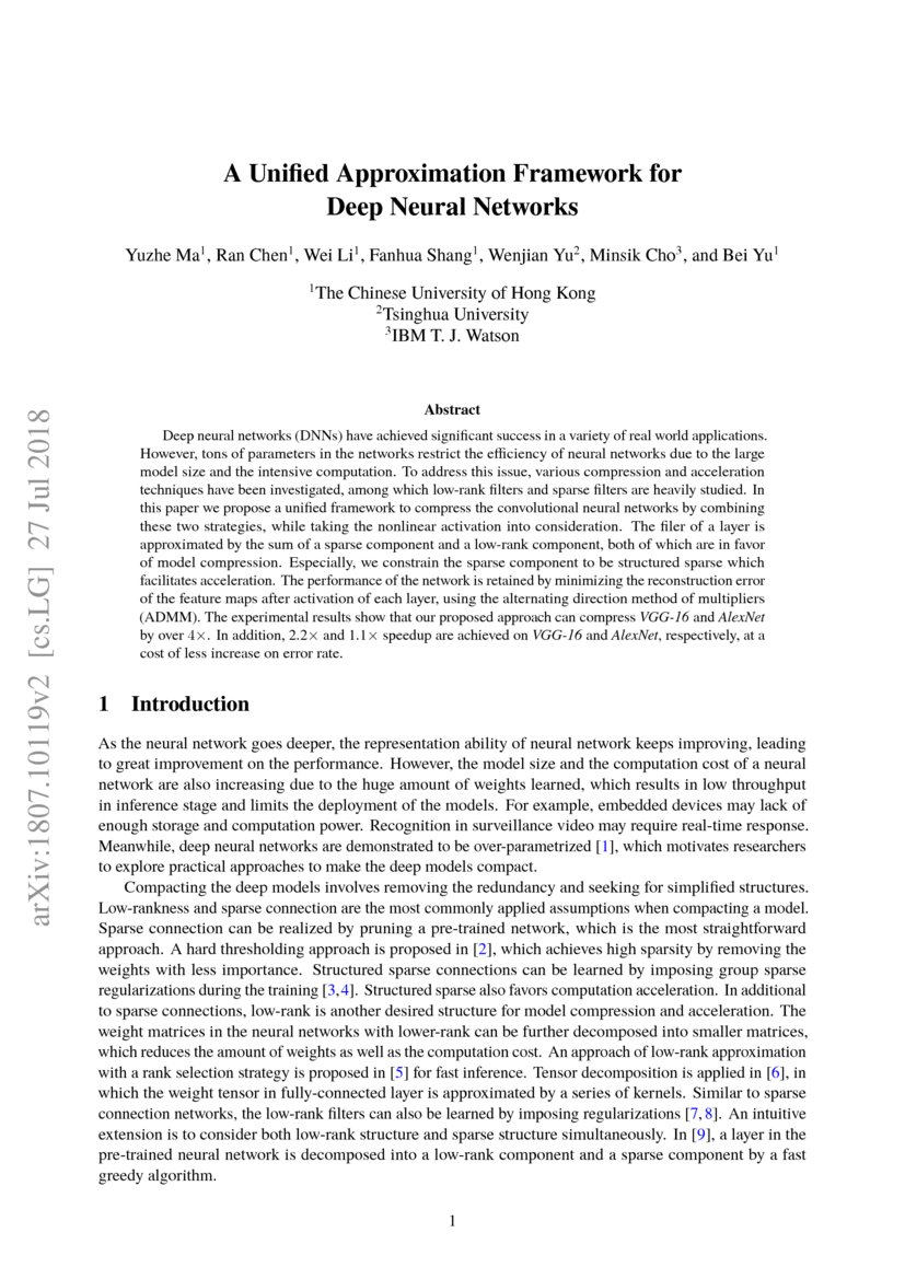 A Unified Approximation Framework for Deep Neural Networks | DeepAI