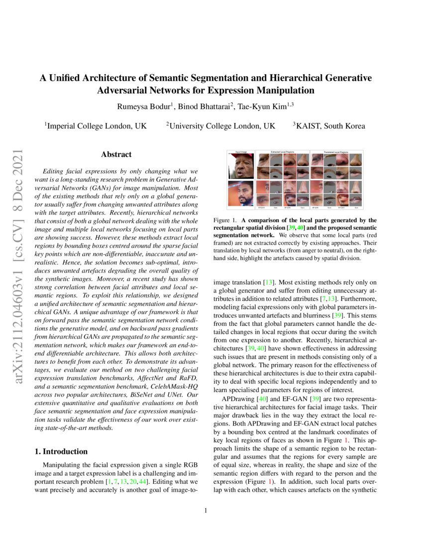 A Unified Architecture Of Semantic Segmentation And Hierarchical Generative Adversarial Networks
