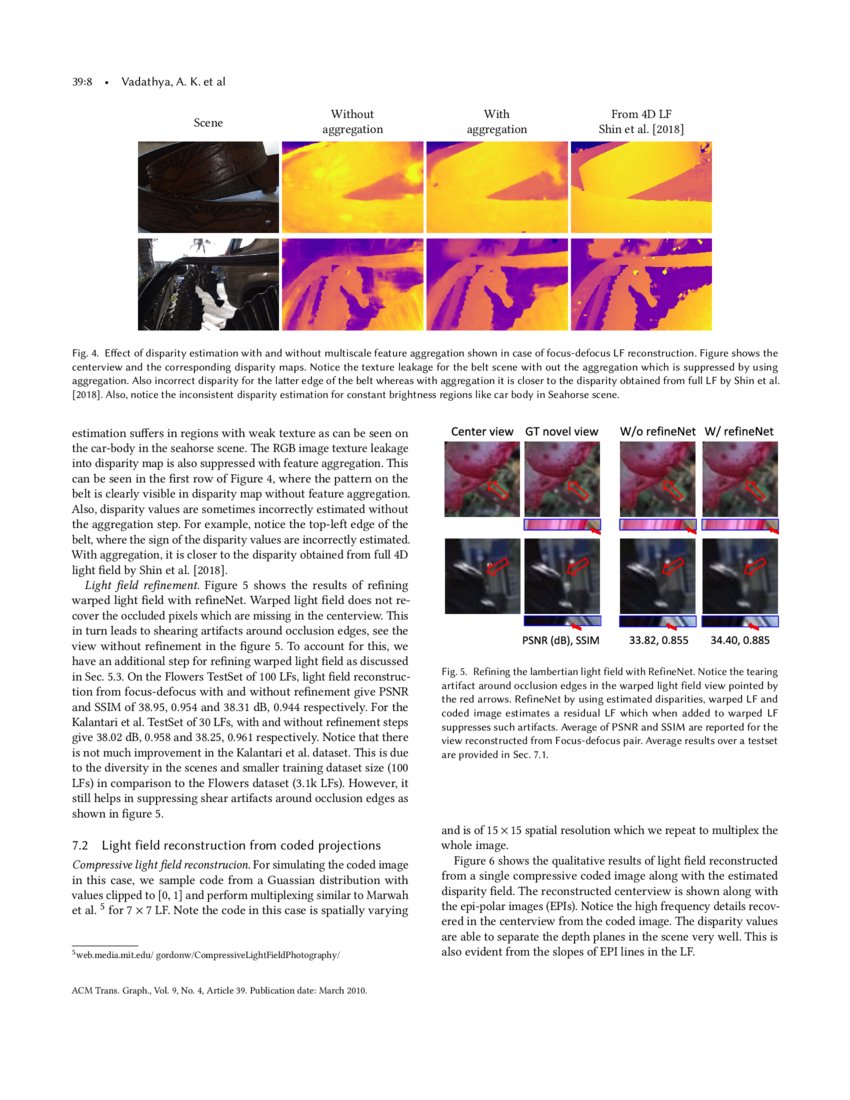A Unified Learning Based Framework for Light Field Reconstruction from Coded Projections | DeepAI
