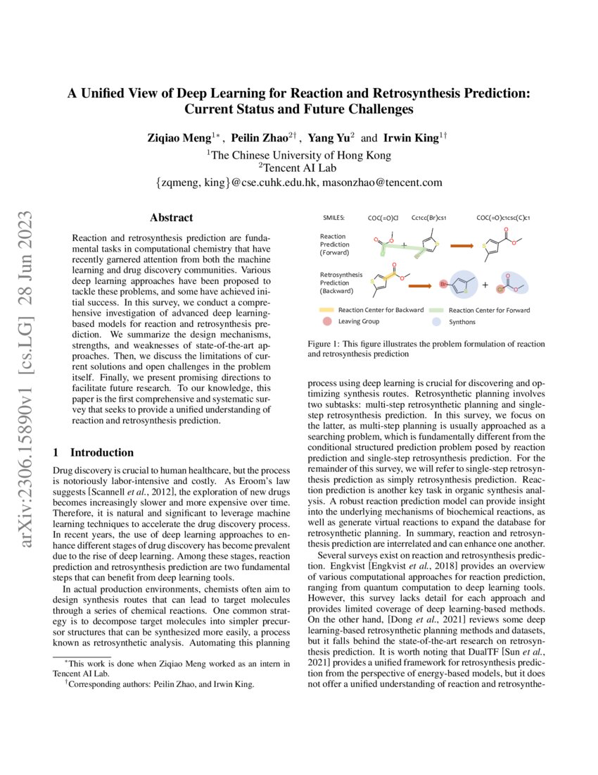 A Unified View Of Deep Learning For Reaction And Retrosynthesis