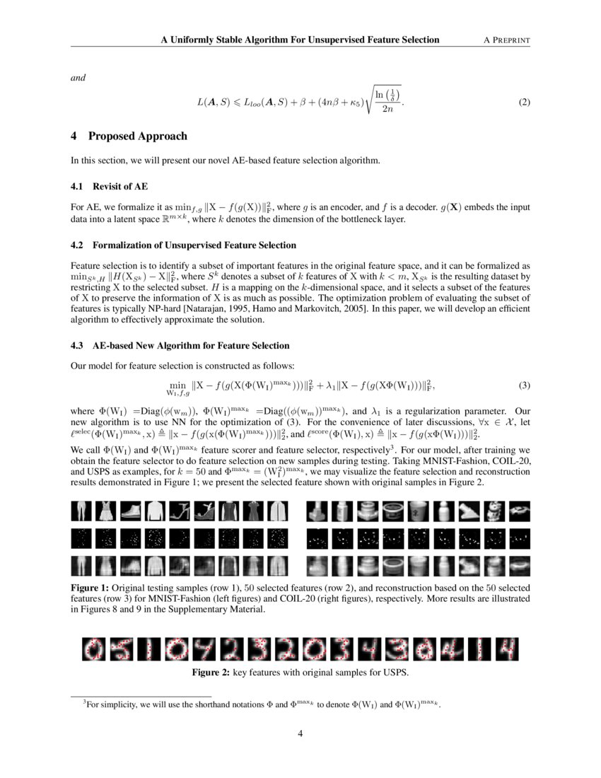 A Uniformly Stable Algorithm For Unsupervised Feature Selection | DeepAI