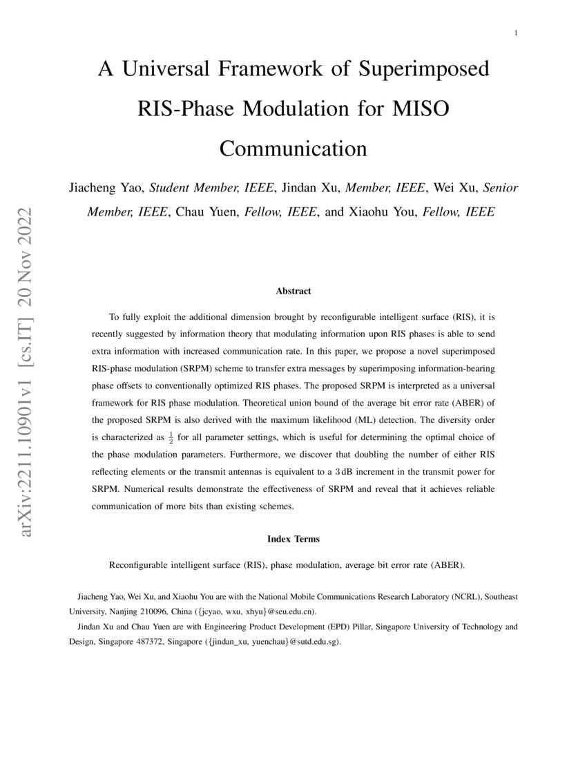 A Universal Framework Of Superimposed Ris Phase Modulation For Miso
