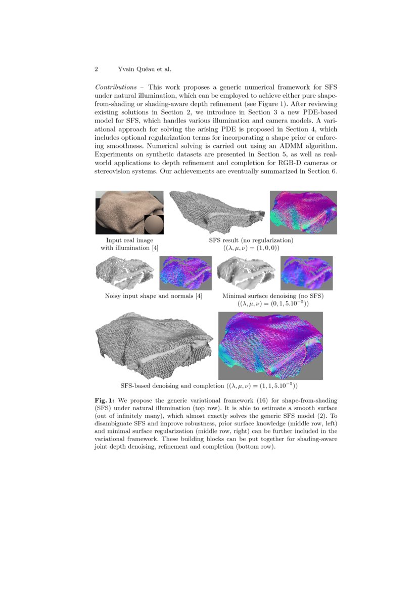 A Variational Approach to Shape-from-shading Under Natural Illumination ...