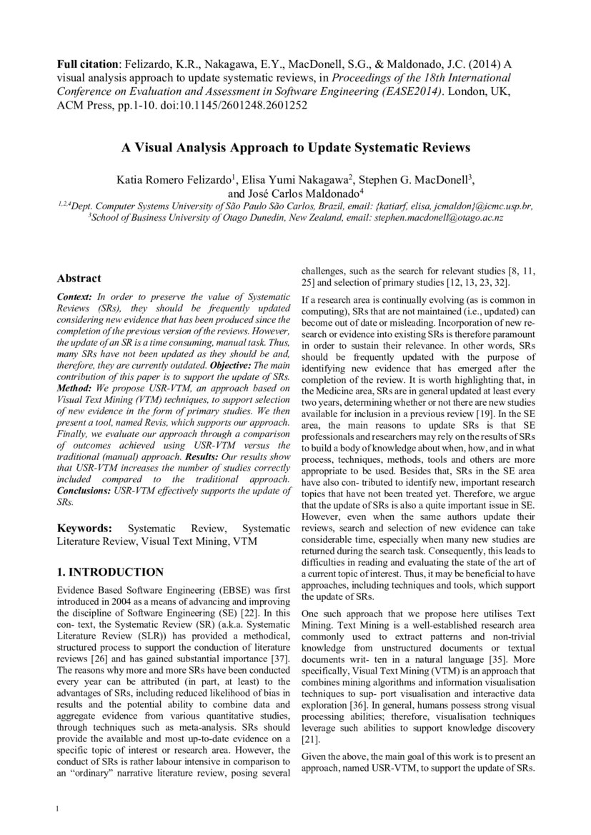 A Visual Analysis Approach To Update Systematic Reviews DeepAI A Visual Analysis Approach To Update Systematic Reviews DeepAI