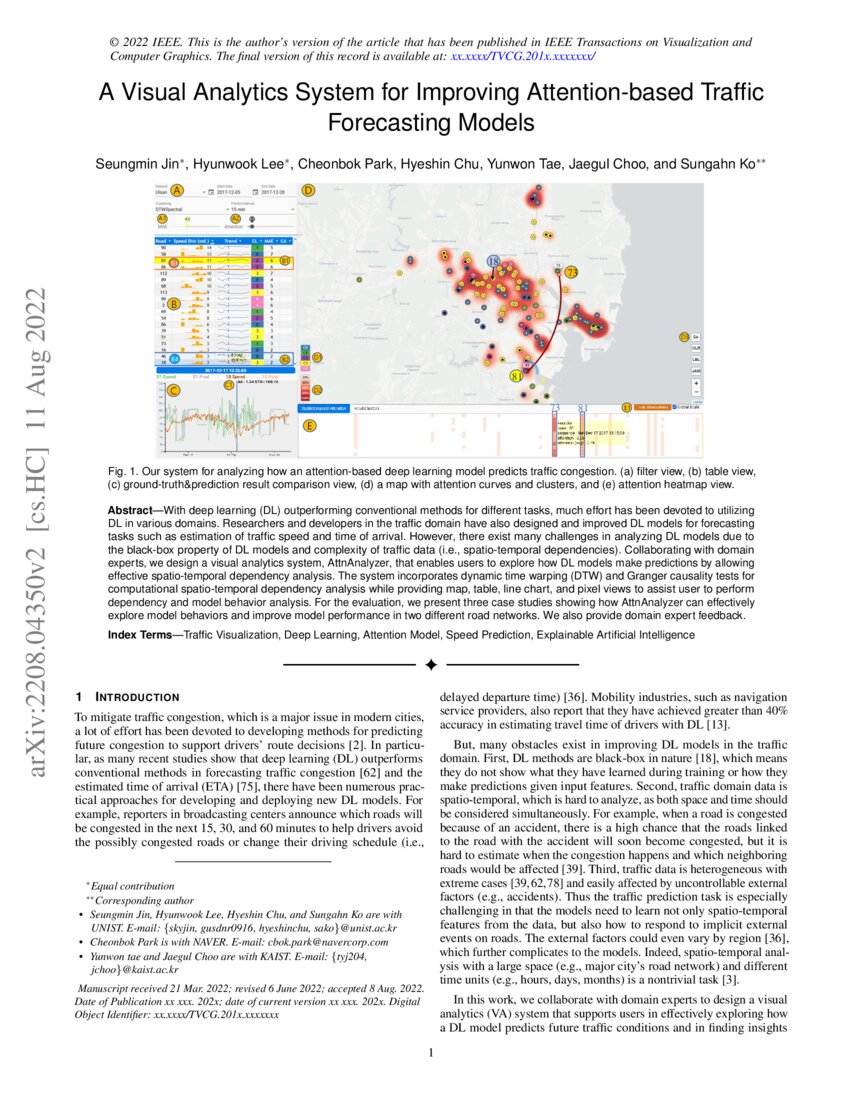 A Visual Analytics System For Improving Attention Based Traffic