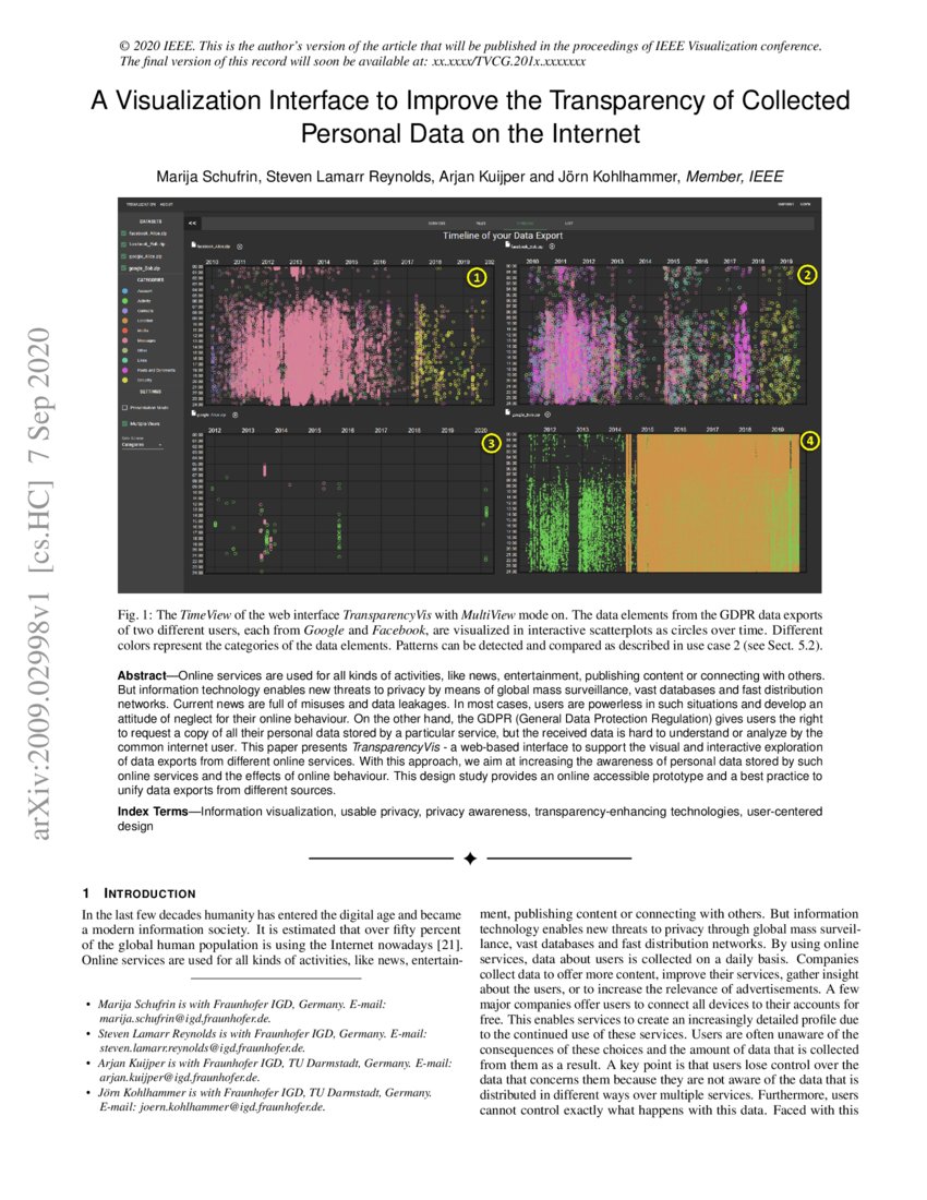 A Visualization Interface to Improve the Transparency of Collected ...