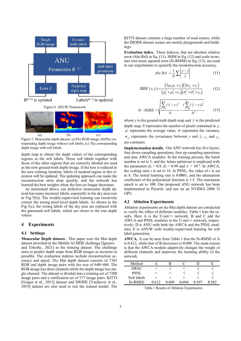 A Weakly-Supervised Depth Estimation Network Using Attention Mechanism ...