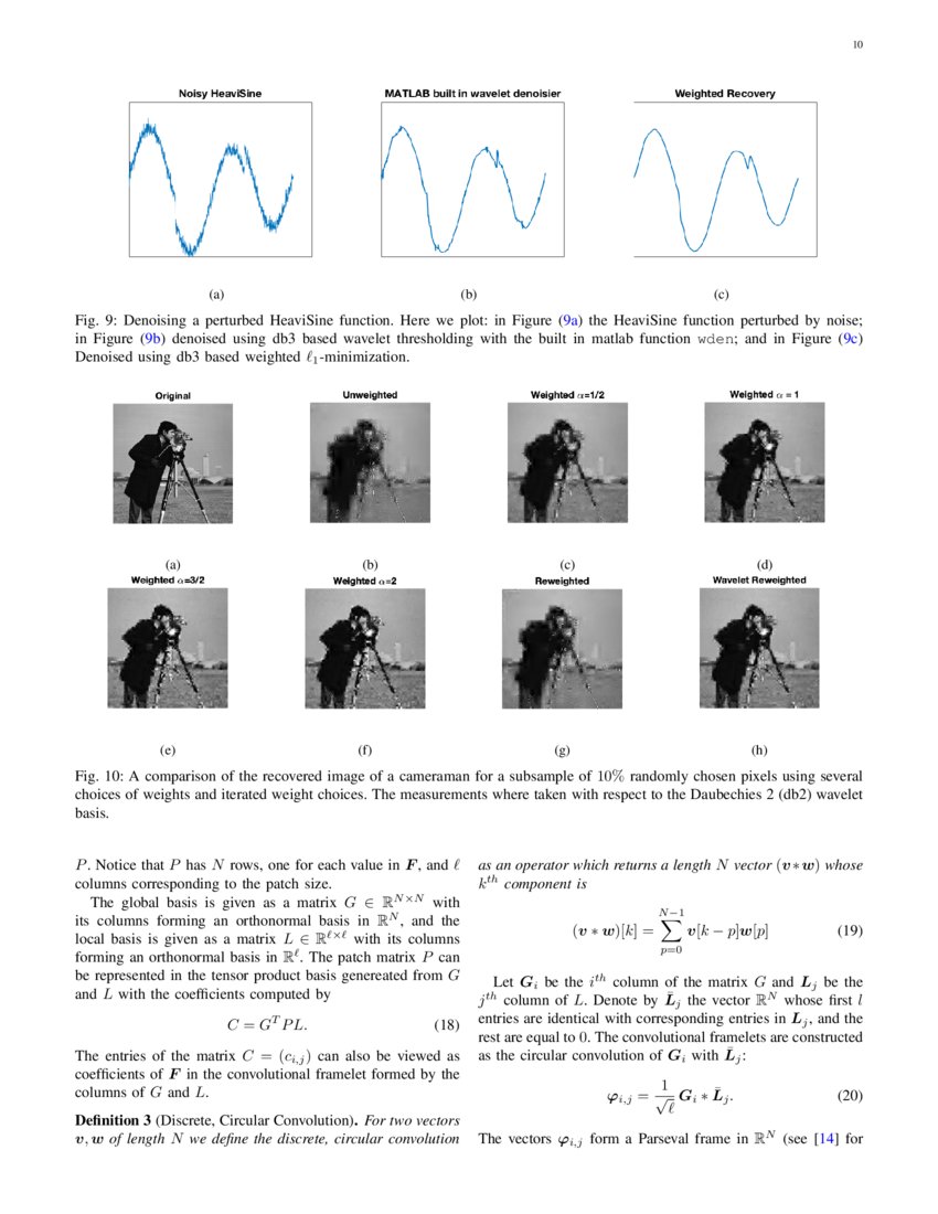 A Weighted ℓ1 Minimization Approach For Wavelet Reconstruction Of Signals And Images Deepai