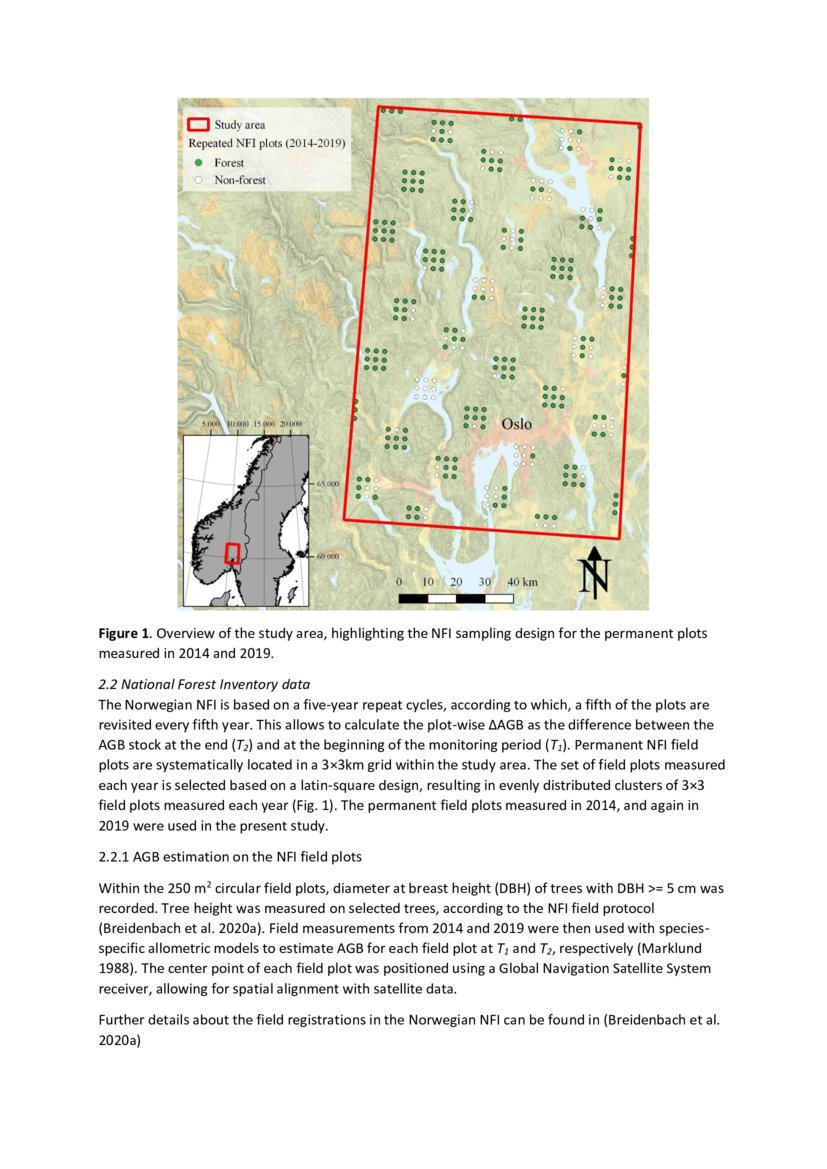 Above-ground biomass change estimation using national forest inventory ...