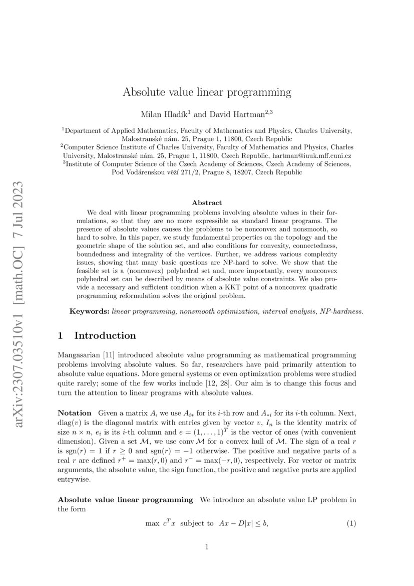 Absolute Value Linear Programming Deepai 8292