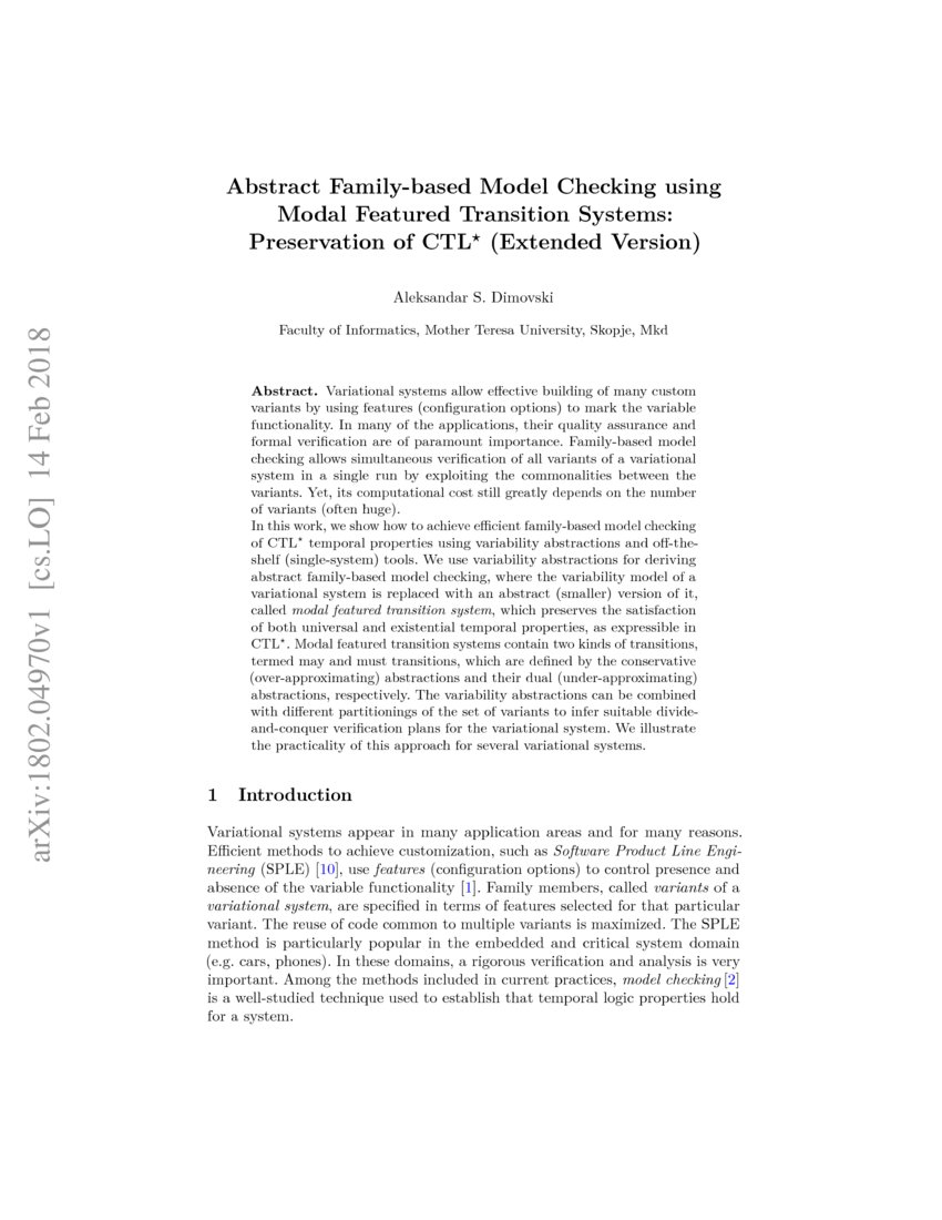 Abstract Family-based Model Checking using Modal Featured Transition Systems: Preservation of ...