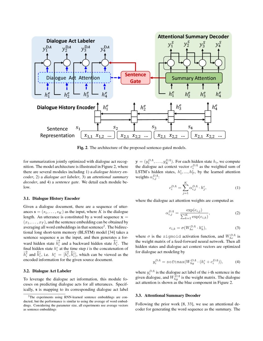 Abstractive Dialogue Summarization with Sentence-Gated Modeling ... Abstractive Dialogue Summarization with Sentence-Gated Modeling ...