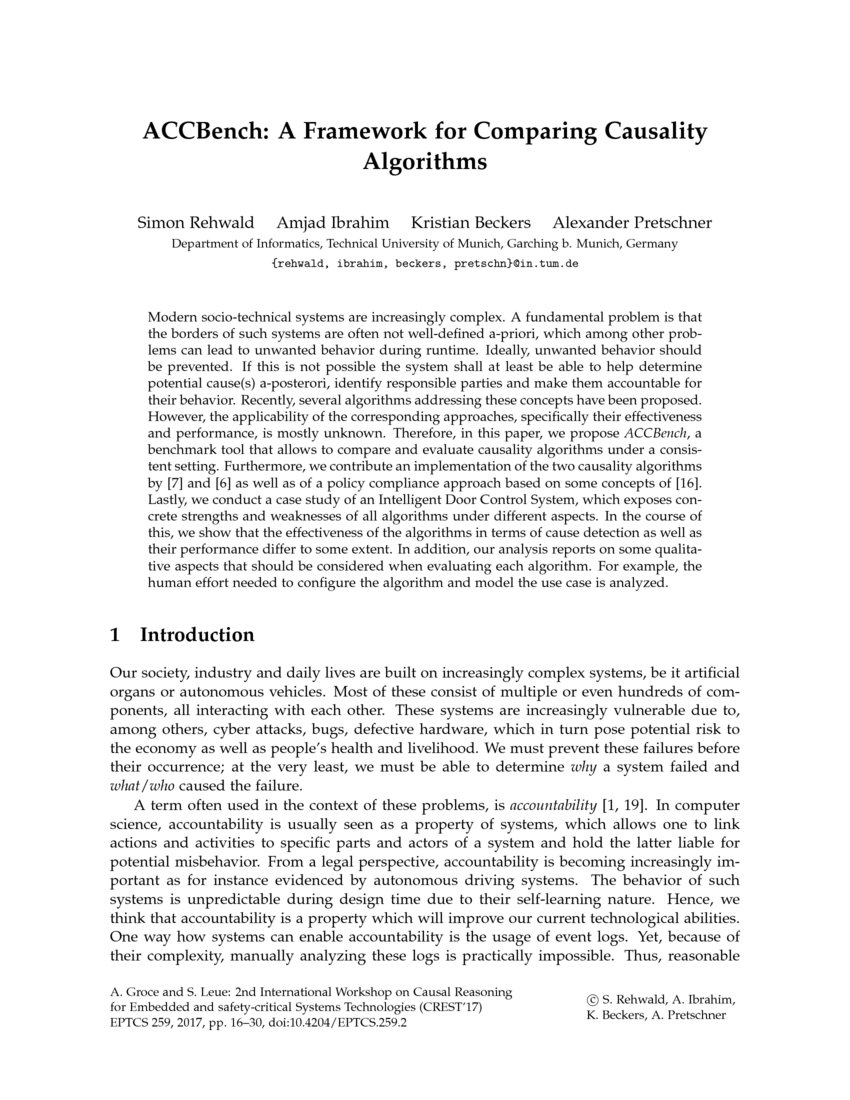 ACCBench: A Framework for Comparing Causality Algorithms | DeepAI