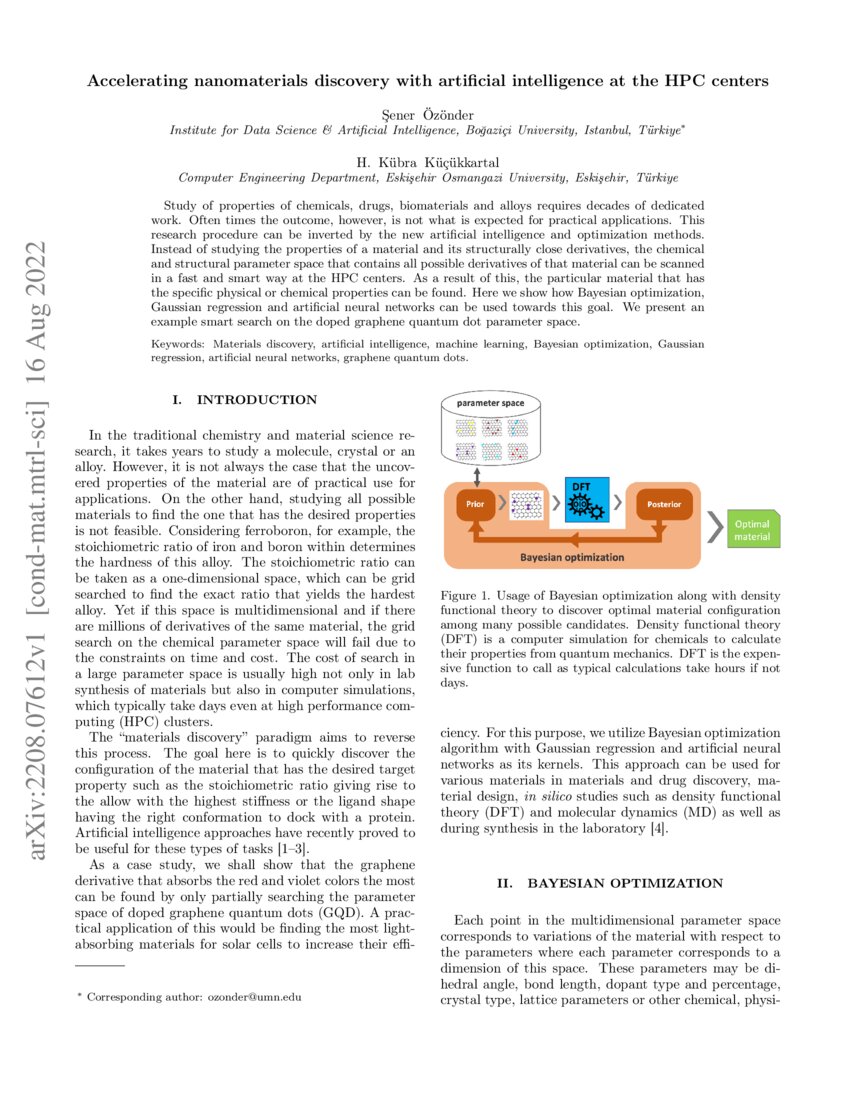 Accelerating nanomaterials discovery with artificial intelligence at the HPC centers | DeepAI
