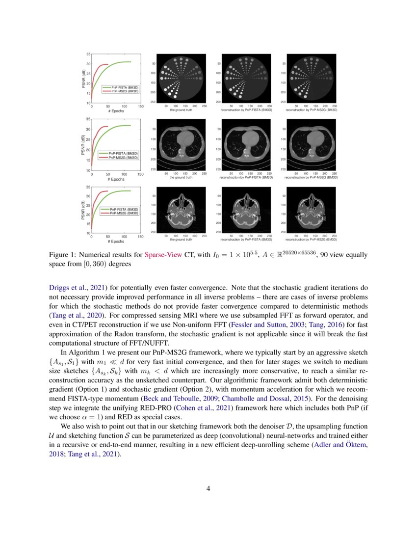 Accelerating Plug-and-Play Image Reconstruction via Multi-Stage Sketched Gradients | DeepAI